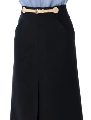 Valentino Garavani Belted Front Slit Skirt - No