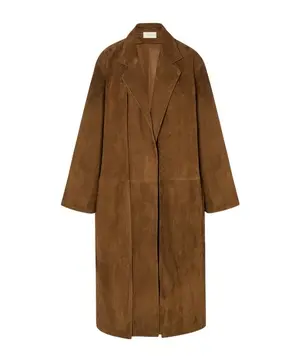 THE ROW Serenis Detachable Collar Coat - Auburn