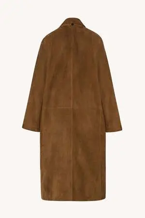 THE ROW Serenis Detachable Collar Coat - Auburn