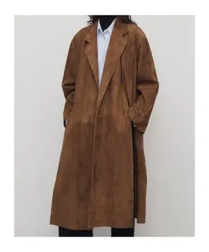THE ROW Serenis Detachable Collar Coat - Auburn