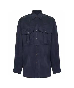 Dries Van Noten Long-sleeved Straight-hem Shirt - Black