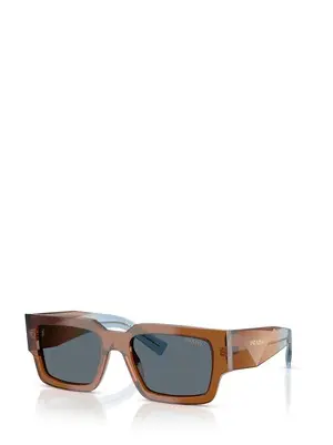 Prada Rectangle Frame Sunglasses - Brown
