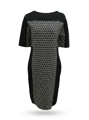 Max Mara Round Neck Dress With Geometric Print