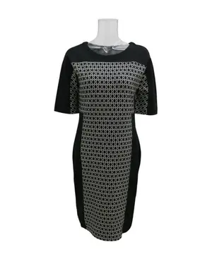 Max Mara Round Neck Dress With Geometric Print