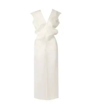 Khaite The Ima Silk Maxi Dress - White
