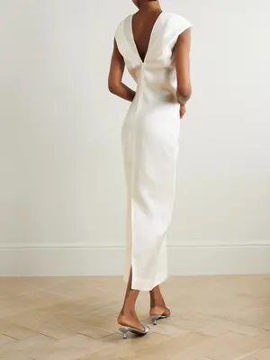 Khaite The Ima Silk Maxi Dress - White