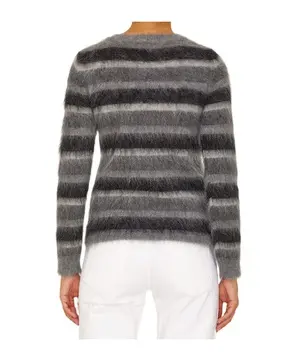 Max Mara Striped Round Neck Pullover