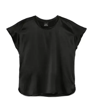 Pinko Cap Sleeve Satin Blouse - Black