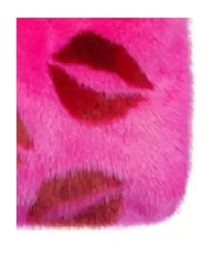 Simonette Ravizza Faux Fur Kiss Print Mini Bag - Pink