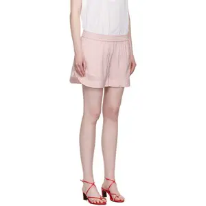 Stella McCartney Striped Silk Shorts - Pink