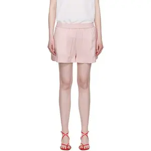 Stella McCartney Striped Silk Shorts - Pink