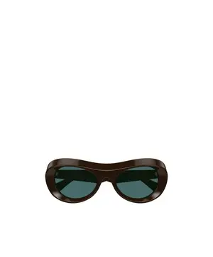 Bottega Veneta Oval Frame Sunglasses - Black