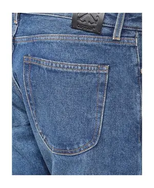 Off-White Logo Patch Straight Leg Jeans