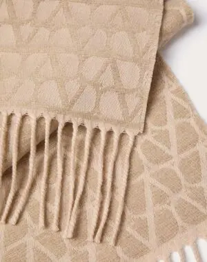 Valentino Garavani Toile Iconographe Fringed Edge Scarf