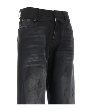 MAISON MARGIELA Contrast Waist Straight-leg Jeans