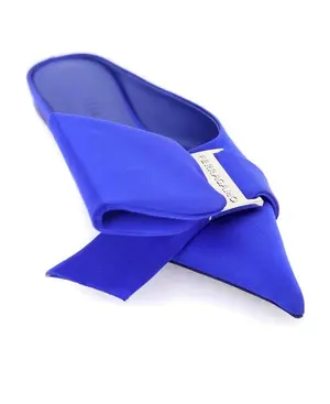 FERRAGAMO Pointed Toe Single Bow Muller Flat