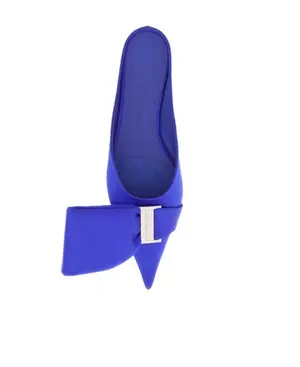 FERRAGAMO Pointed Toe Single Bow Muller Flat