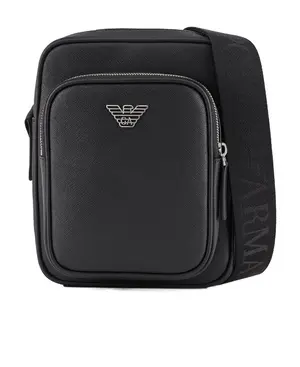 Emporio Armani Logo Shoulder Bag - Black