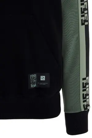 Fendi Ff Stripe Panelled Hoodie