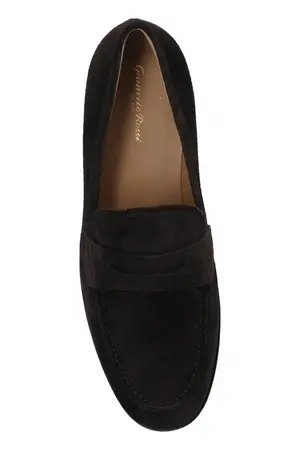 GIANVITO ROSSI Timeless Suede Loafers - Black
