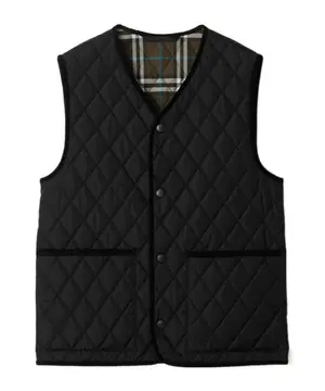 Burberry Straight Hem Vests For Men