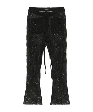 ANN DEMEULEMEESTER Lace Trousers With Self-tie Belt