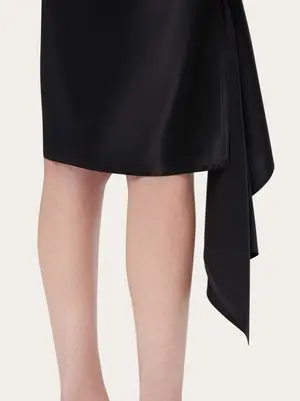 FERRAGAMO Halterneck Asymmetrical Satin Dress