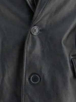 Balenciaga Single-breasted Leather Blazer
