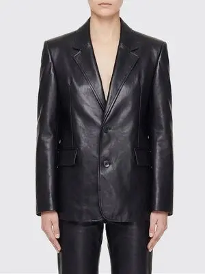 Balenciaga Single-breasted Leather Blazer