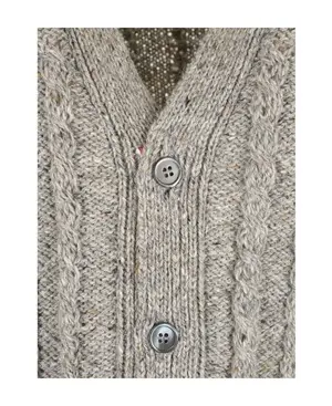 Thom Browne Rwb Striped Twist Cable-knitted Cardigan