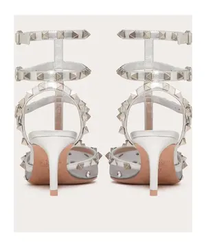 Valentino Garavani Rockstud Mesh Pump With Crystals And Straps 65mm