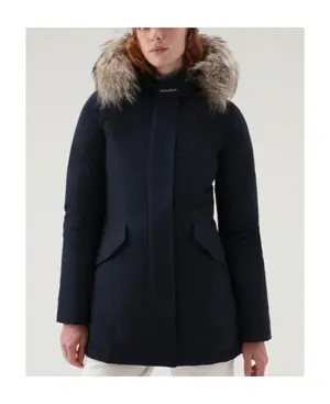 Woolrich Arctic Parka With Raccoon Fur Trim - Black