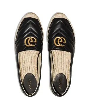 Gucci Leather Espadrille With Double G