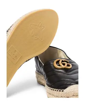 Gucci Leather Espadrille With Double G