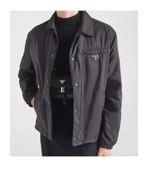 Prada Logo Plaque Blouson Jacket