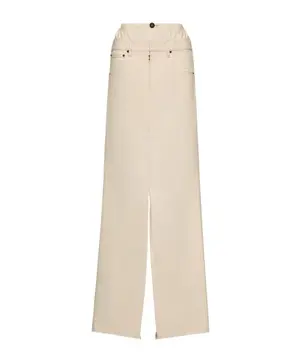 MAISON MARGIELA Belted Denim Midi Skirt