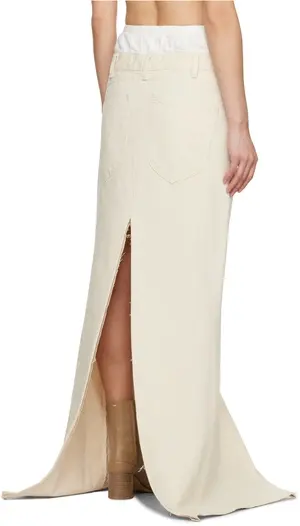 MAISON MARGIELA Belted Denim Midi Skirt