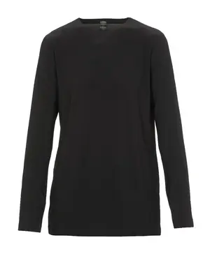 Norma Kamali Long Sleeve Round Neck Top