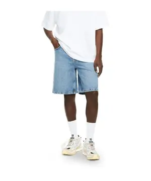 Off-White Arrow-motif Denim Shorts - Light Medium Blue