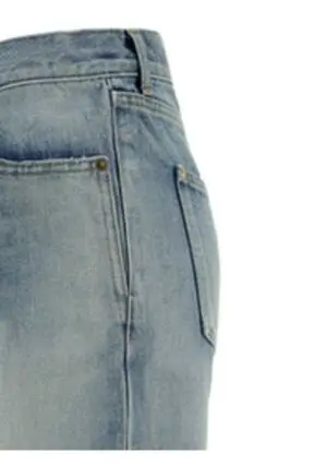 Saint Laurent Button Detailed Skinny Jeans