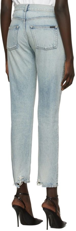 Saint Laurent Button Detailed Skinny Jeans