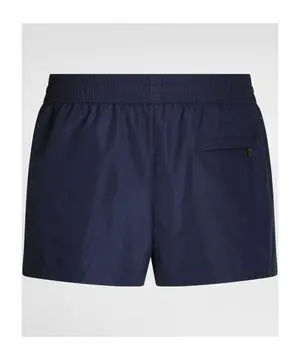 Dolce & Gabbana Logo Plaque Swim Trunks - Blue