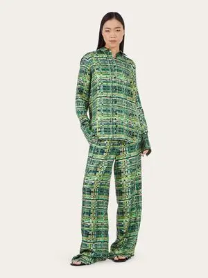 FERRAGAMO Checked Satin Shirt