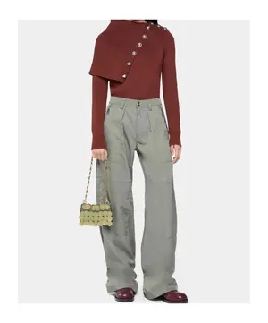 Rabanne Pleated Button-fastened Cargo Trousers