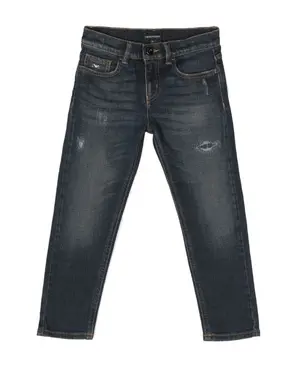 Emporio Armani Ripped Straight-leg Jeans