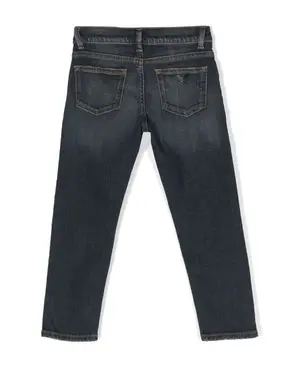 Emporio Armani Ripped Straight-leg Jeans