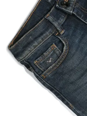 Emporio Armani Ripped Straight-leg Jeans