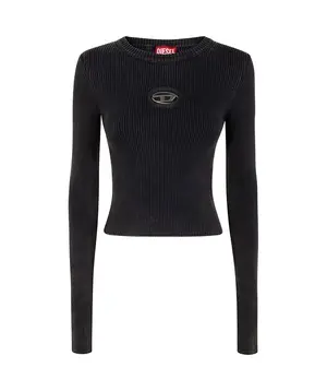 DIESEL® Logo Plaque Crew Neck Top