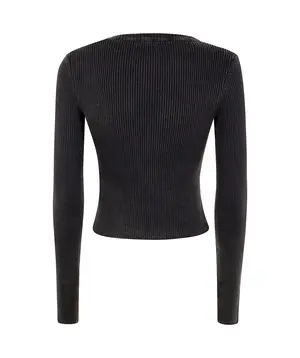 DIESEL® Logo Plaque Crew Neck Top