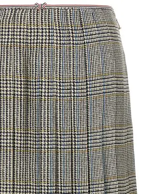 Thom Browne Pleated Plaid Skirt